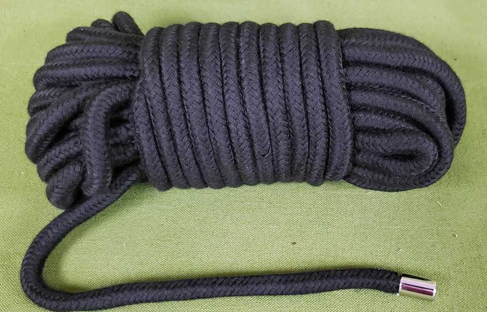 Black Bondage Rope 3/8 - 32 ft